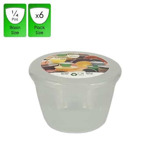 Plastic Pudding Basins 12 Pastel Or Strong Colours